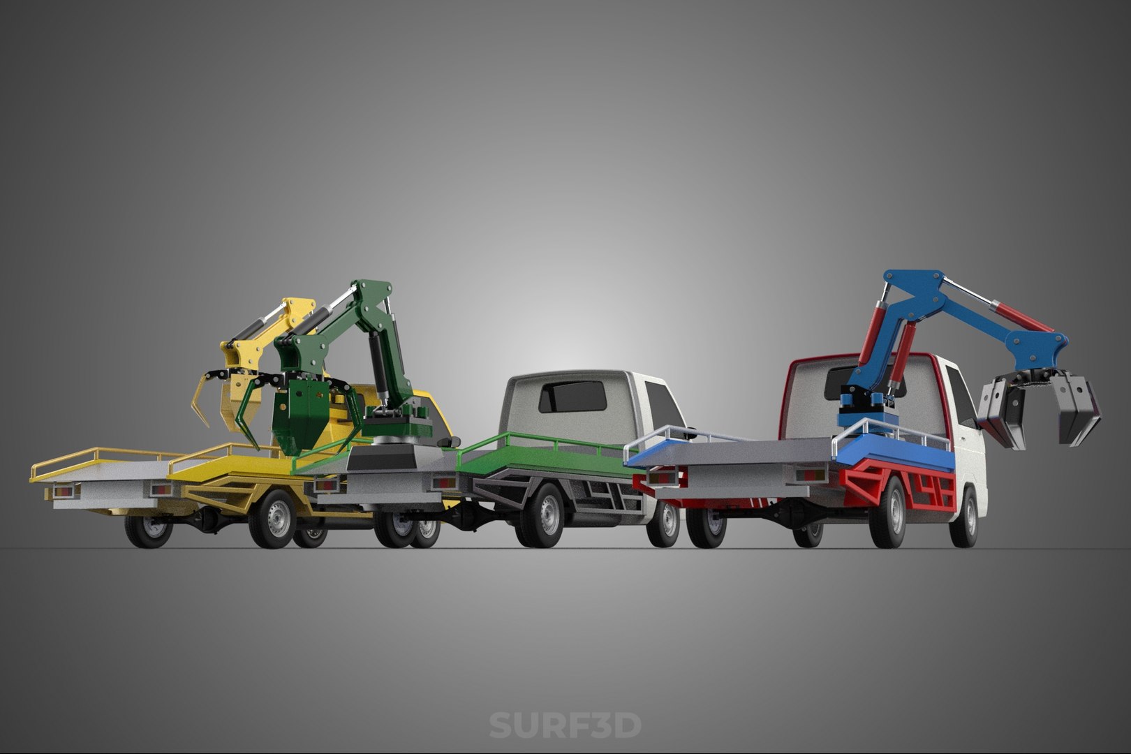 3D ARM THUMB CAR PICK UP TRUCK BUCKET LOADER CRANE GRABBER GRAPPLE ...
