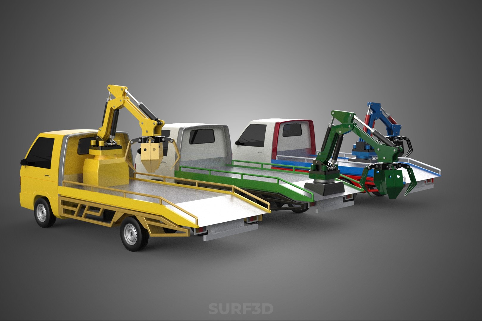 3D ARM THUMB CAR PICK UP TRUCK BUCKET LOADER CRANE GRABBER GRAPPLE ...