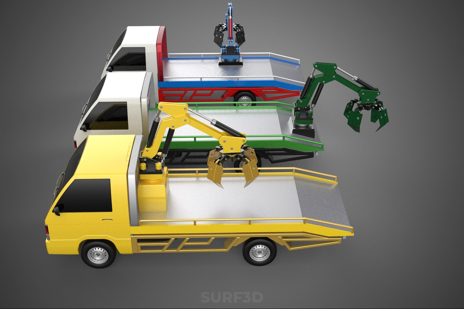 3D ARM THUMB CAR PICK UP TRUCK BUCKET LOADER CRANE GRABBER GRAPPLE ...