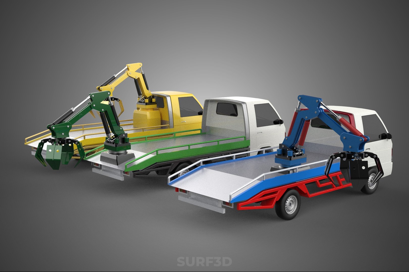 3D ARM THUMB CAR PICK UP TRUCK BUCKET LOADER CRANE GRABBER GRAPPLE ...