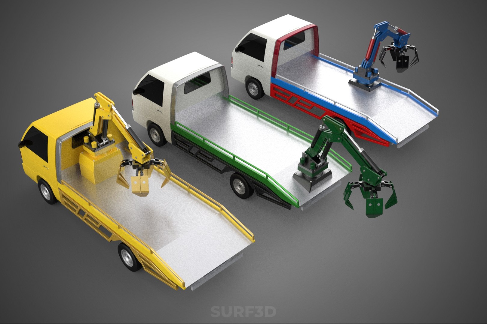 3D ARM THUMB CAR PICK UP TRUCK BUCKET LOADER CRANE GRABBER GRAPPLE ...
