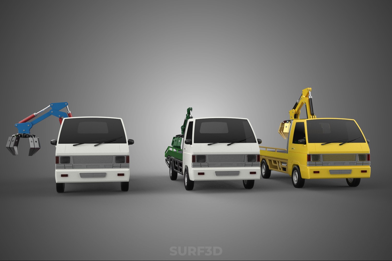 3D ARM THUMB CAR PICK UP TRUCK BUCKET LOADER CRANE GRABBER GRAPPLE ...