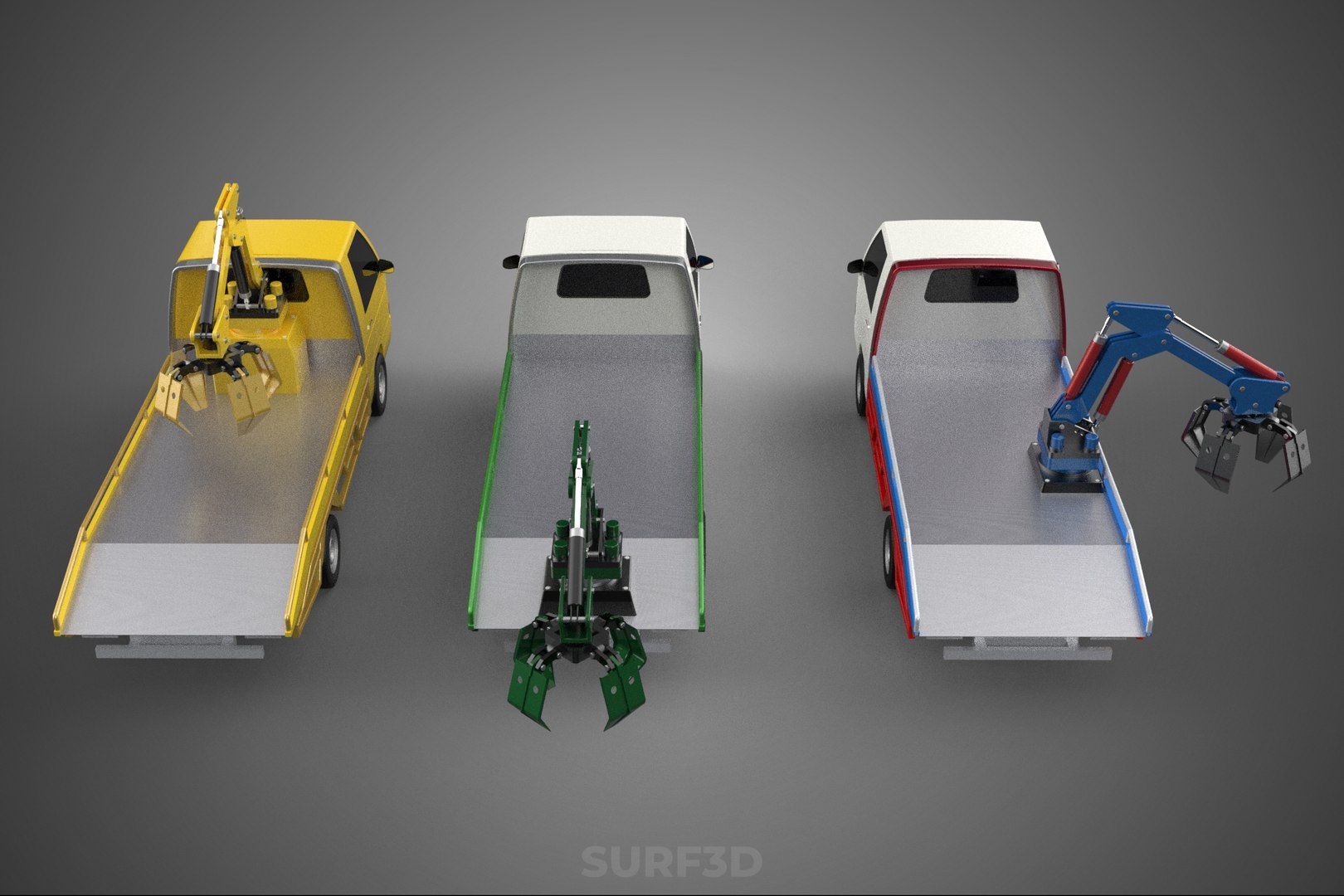 3D ARM THUMB CAR PICK UP TRUCK BUCKET LOADER CRANE GRABBER GRAPPLE ...