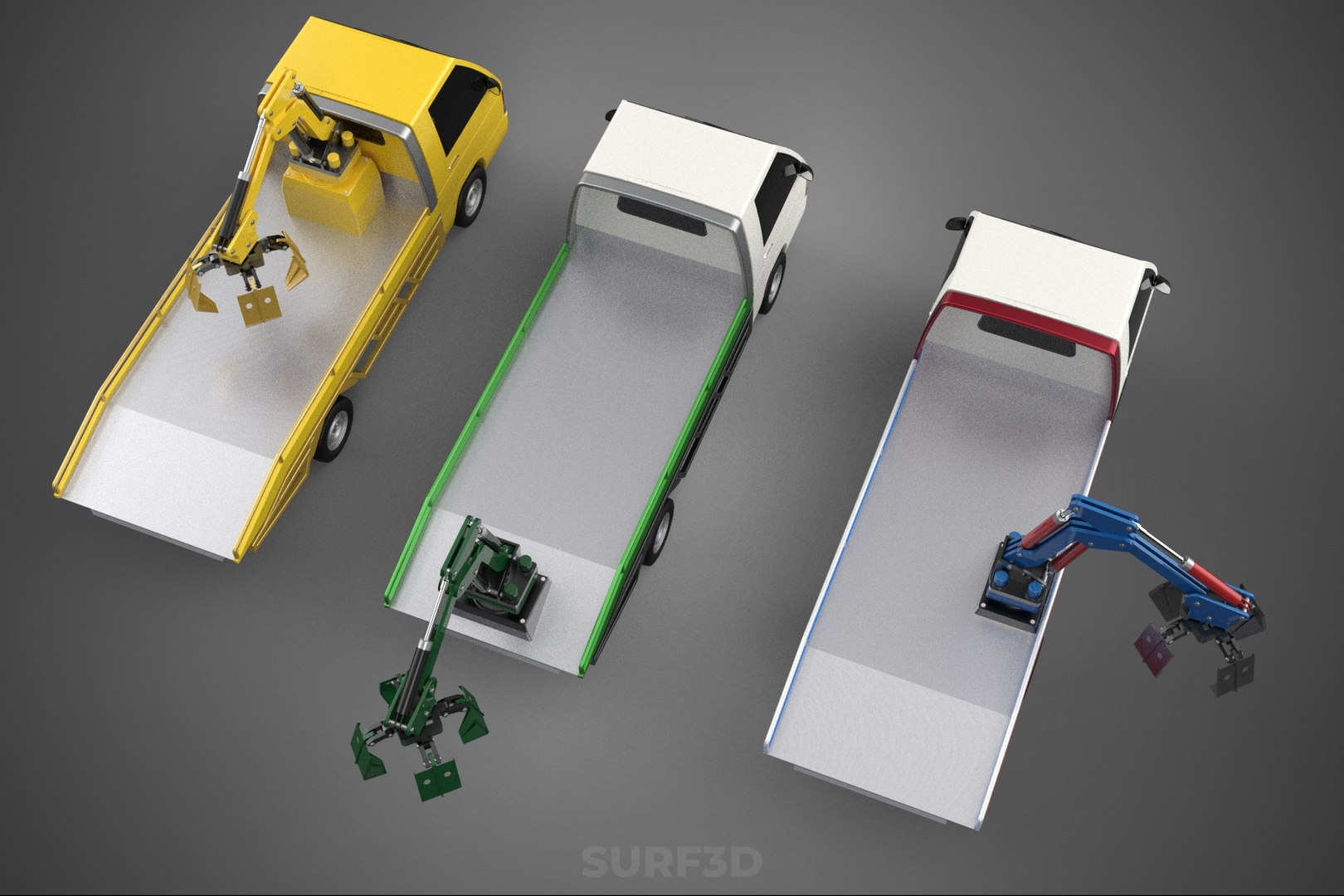 3D ARM THUMB CAR PICK UP TRUCK BUCKET LOADER CRANE GRABBER GRAPPLE ...