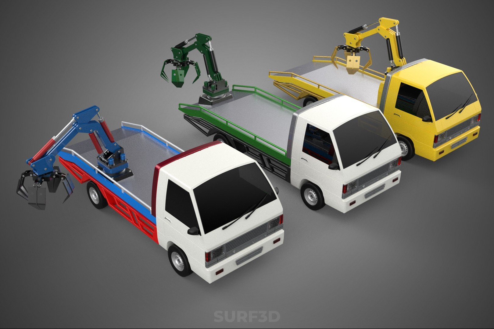 3D ARM THUMB CAR PICK UP TRUCK BUCKET LOADER CRANE GRABBER GRAPPLE ...