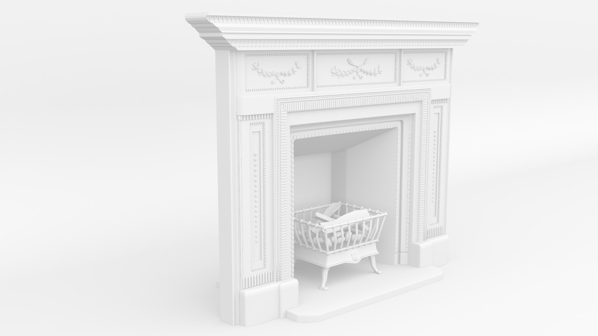 3d model victorian room scene