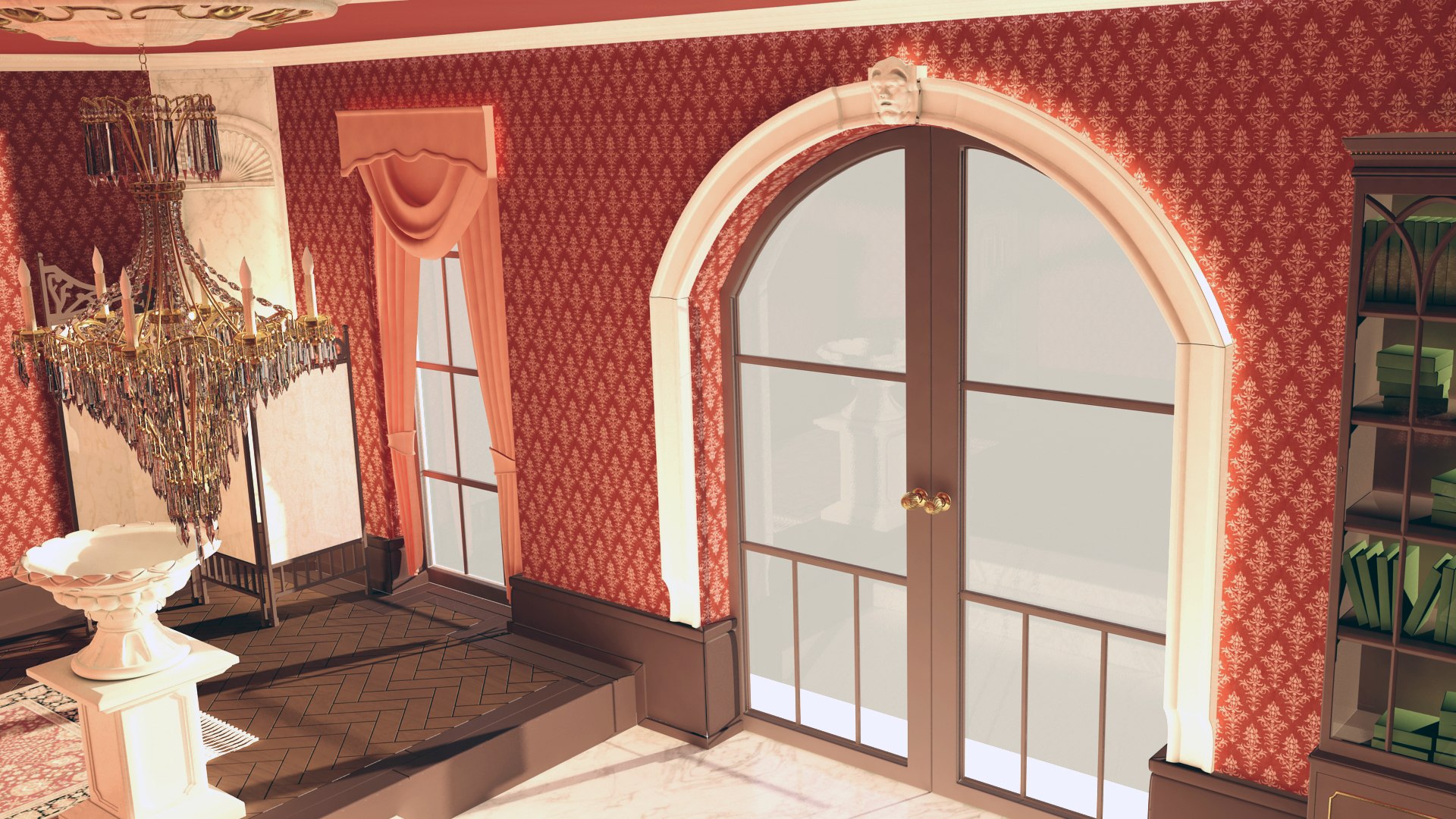 3d model victorian room scene