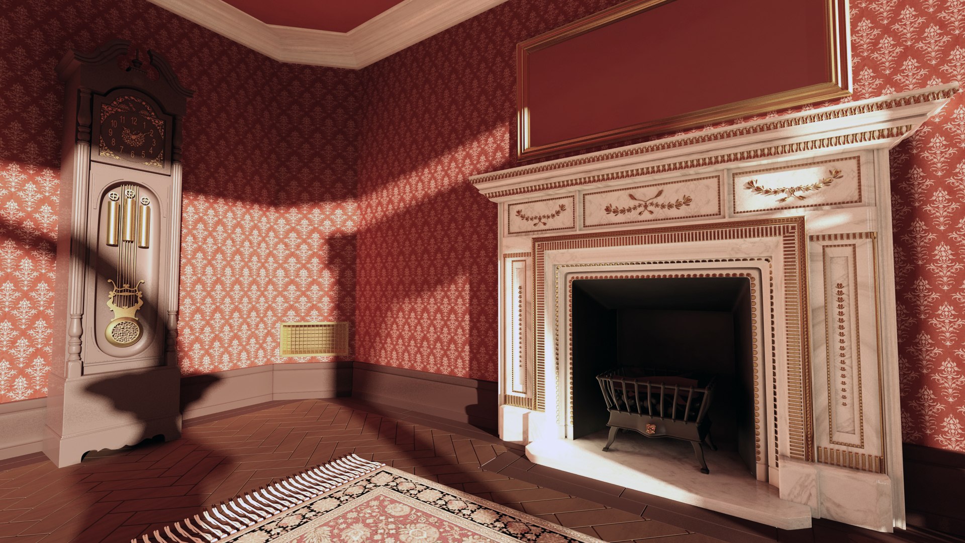3d model victorian room scene