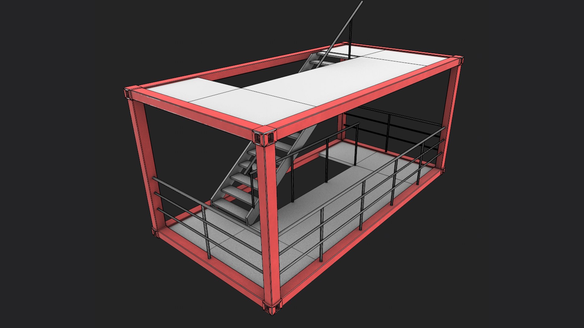 3D Model Ready Stairs Container - TurboSquid 1558397