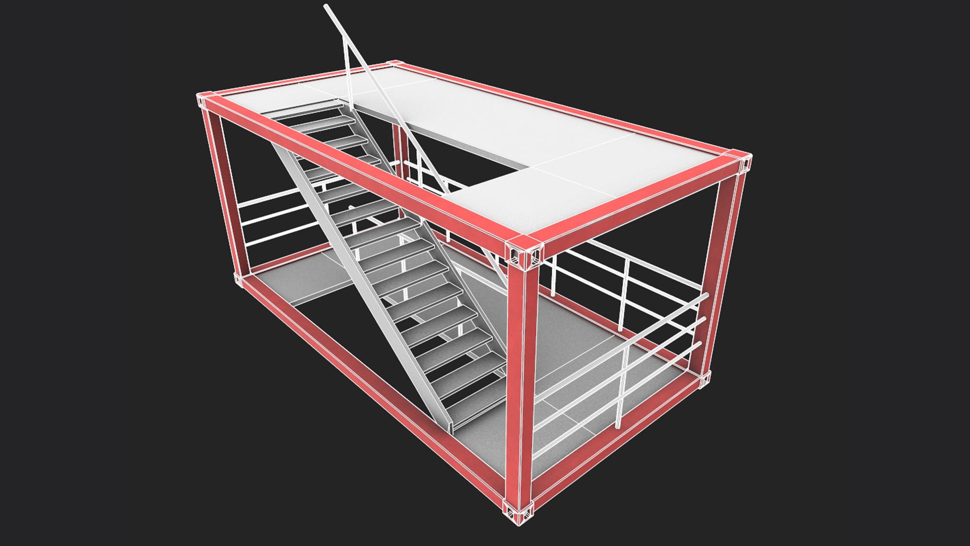 3D Model Ready Stairs Container - TurboSquid 1558397