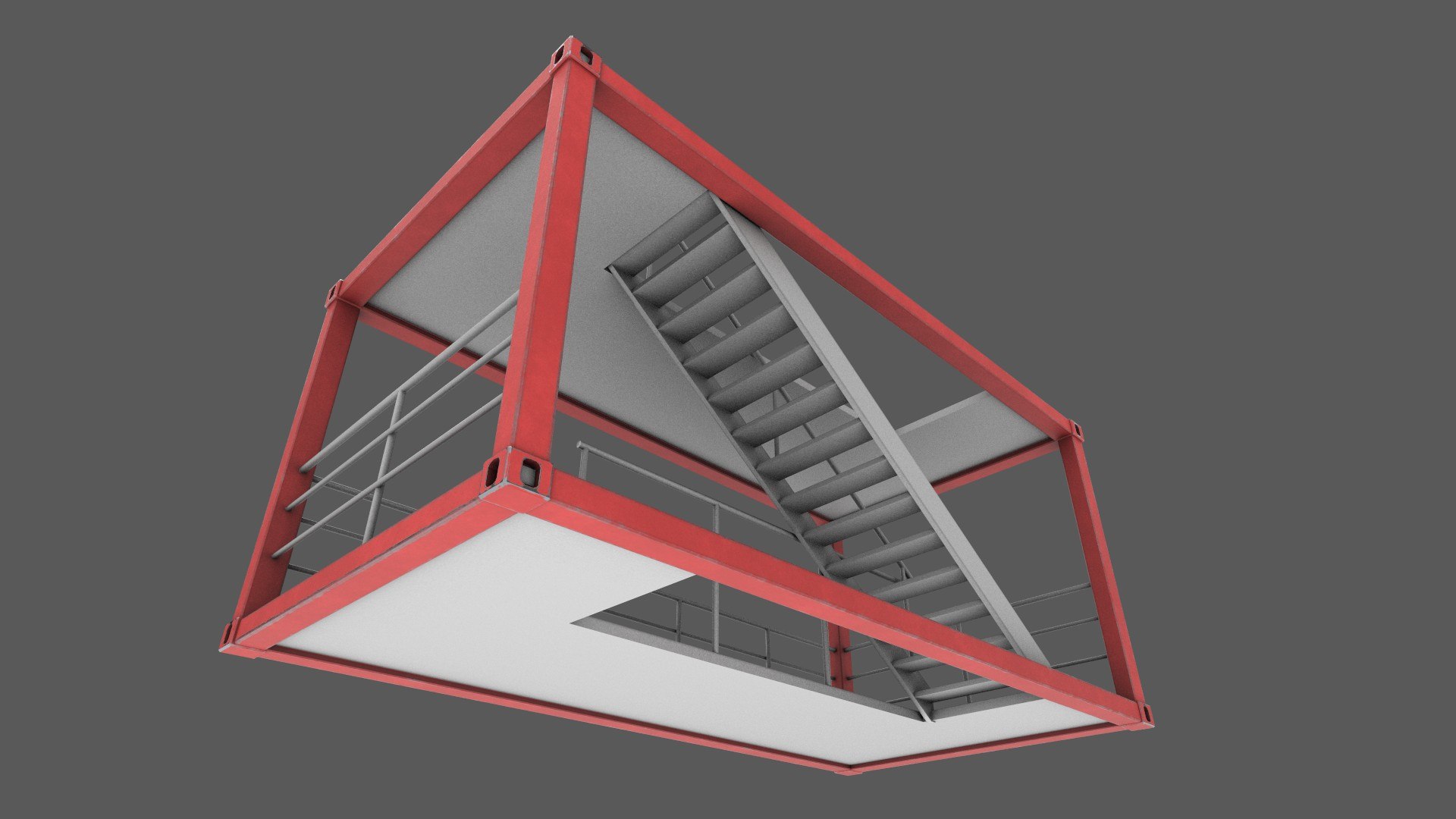 3D Model Ready Stairs Container - TurboSquid 1558397