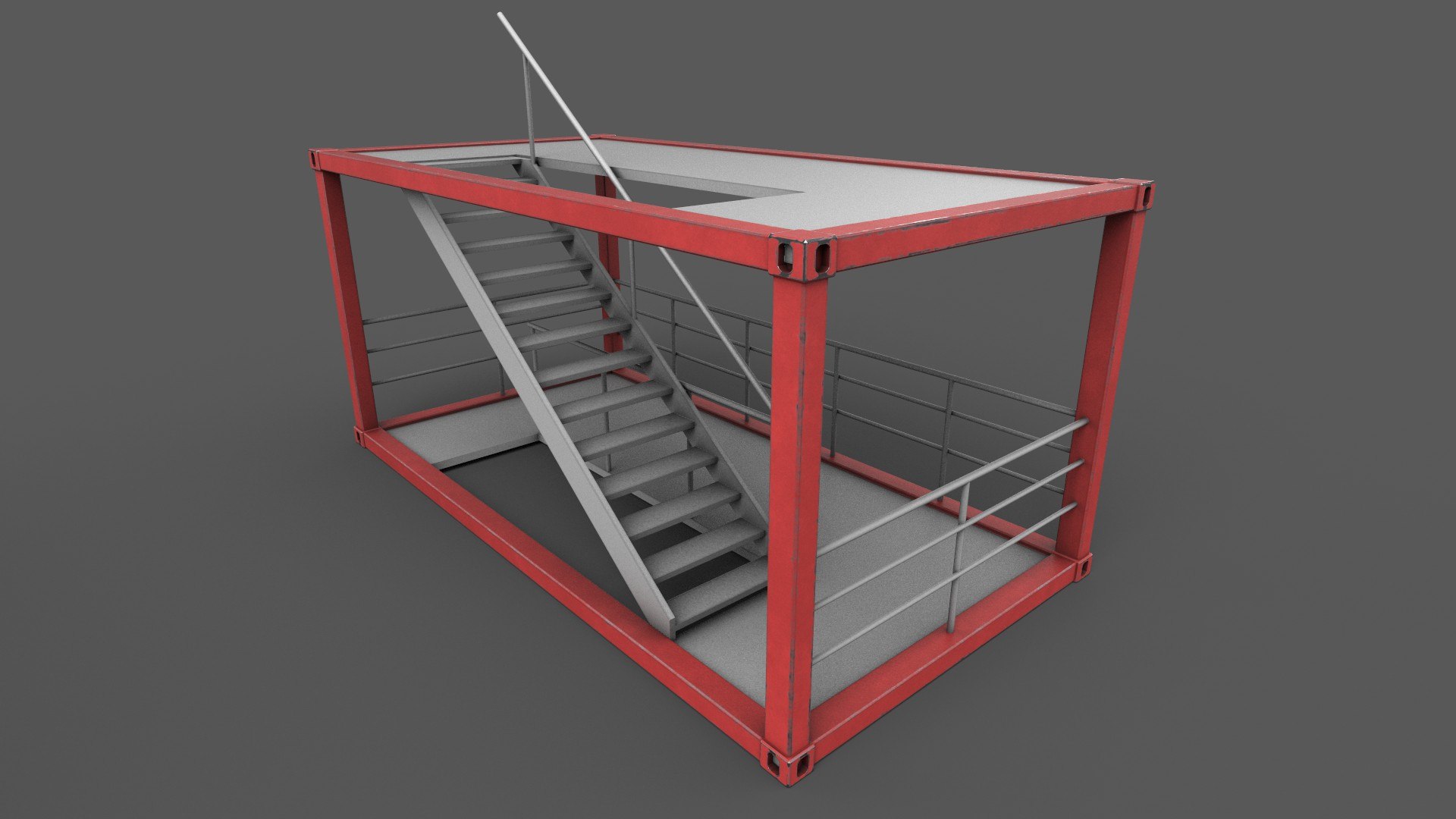 3D Model Ready Stairs Container - TurboSquid 1558397