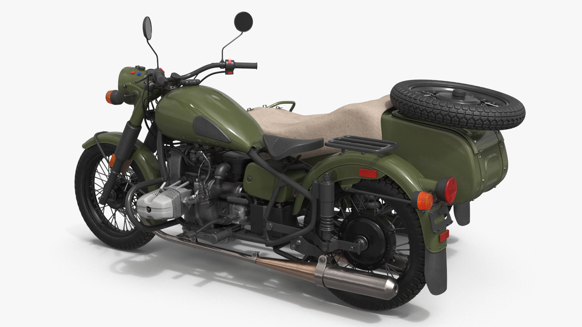 Vintage Motorcycle With Sidecar 3D Model - TurboSquid 2399341
