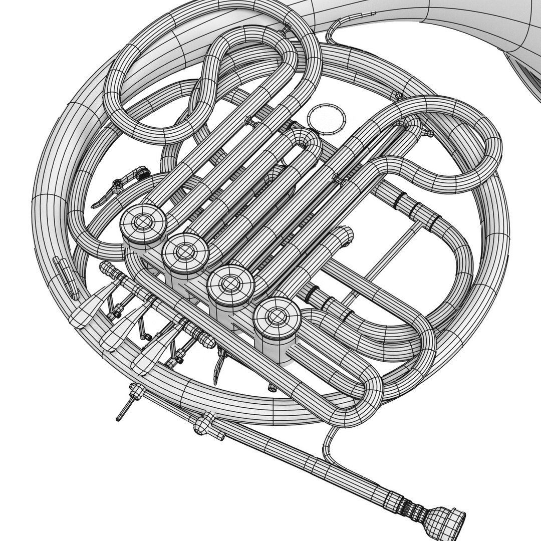 3d french horn model