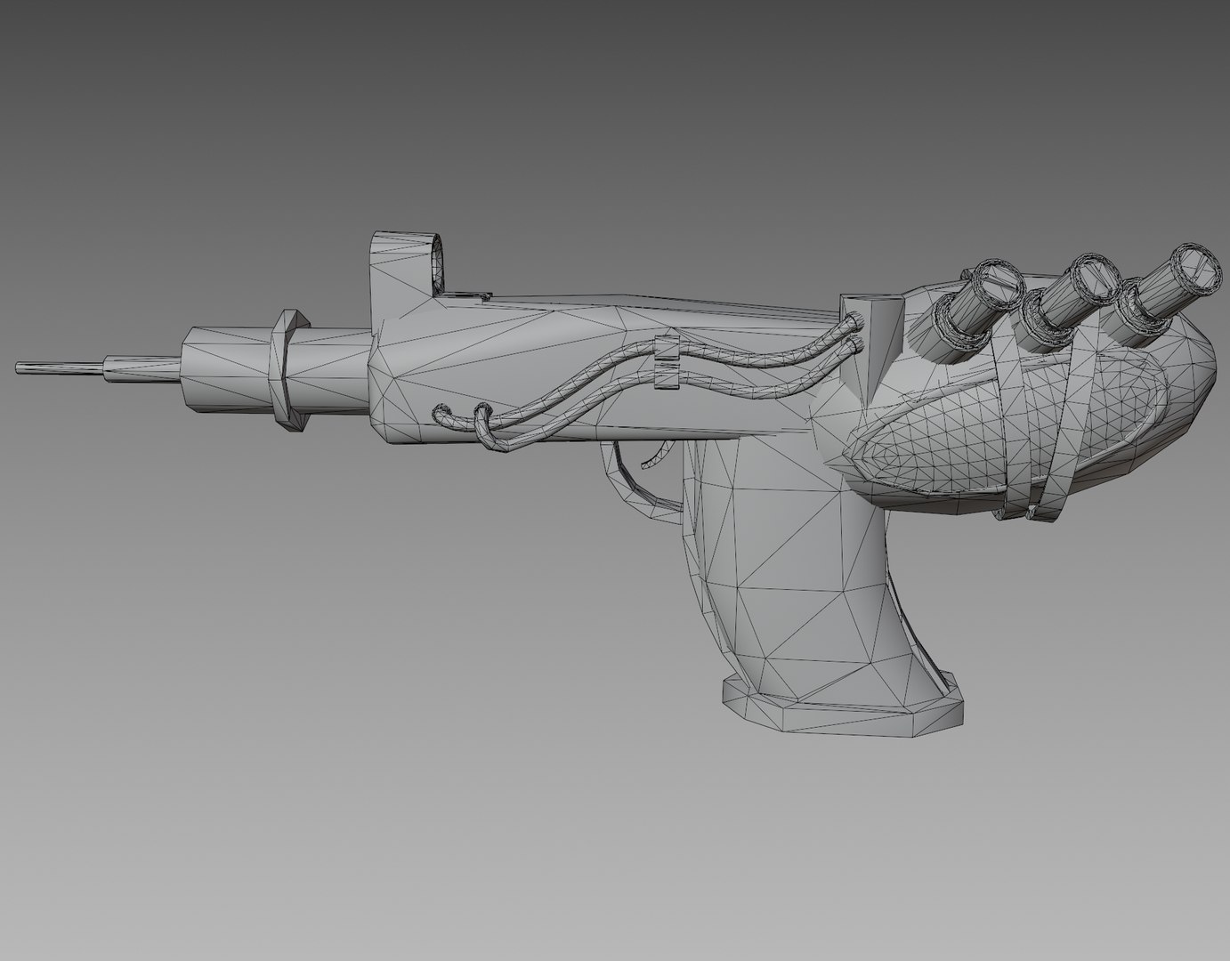 3D post apocalyptic gun pbr low-poly game ready 3d model - TurboSquid ...