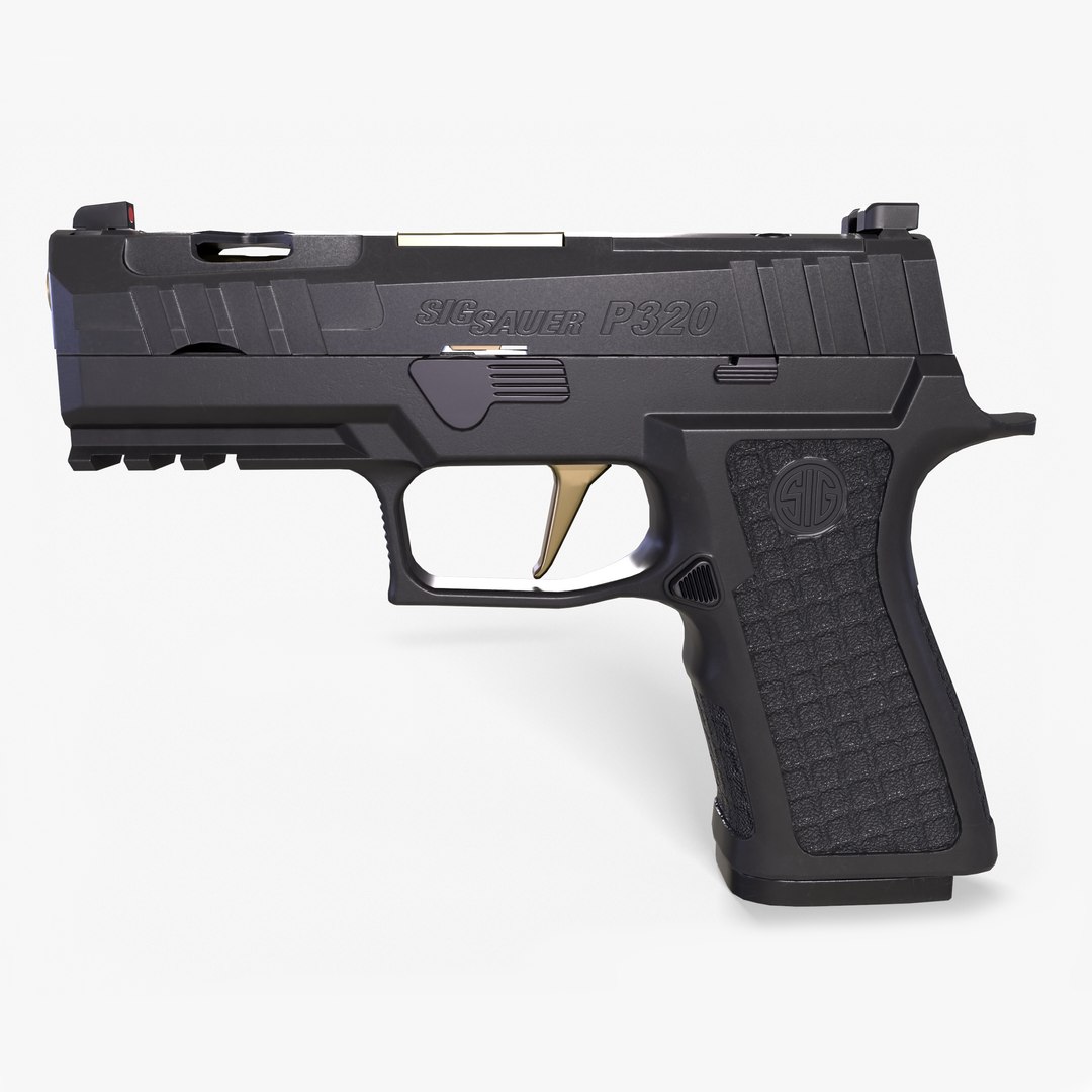 3D Sig Sauer P320 X-Carry Spectre Low Poly All Details - TurboSquid 2061879