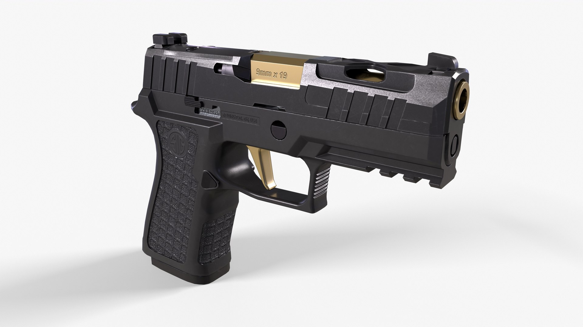 3D Sig Sauer P320 X-Carry Spectre Low Poly All Details - TurboSquid 2061879