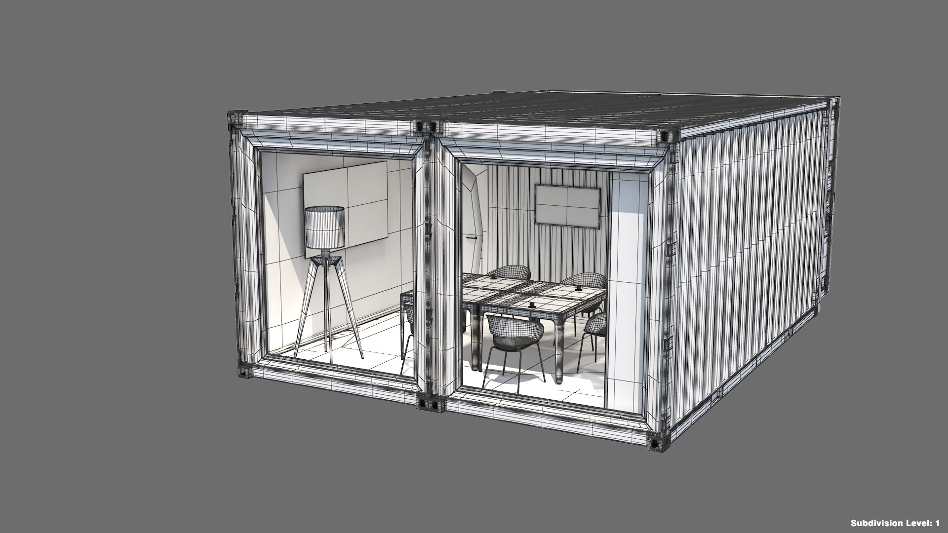 3D Office Space Container Model - TurboSquid 1797590
