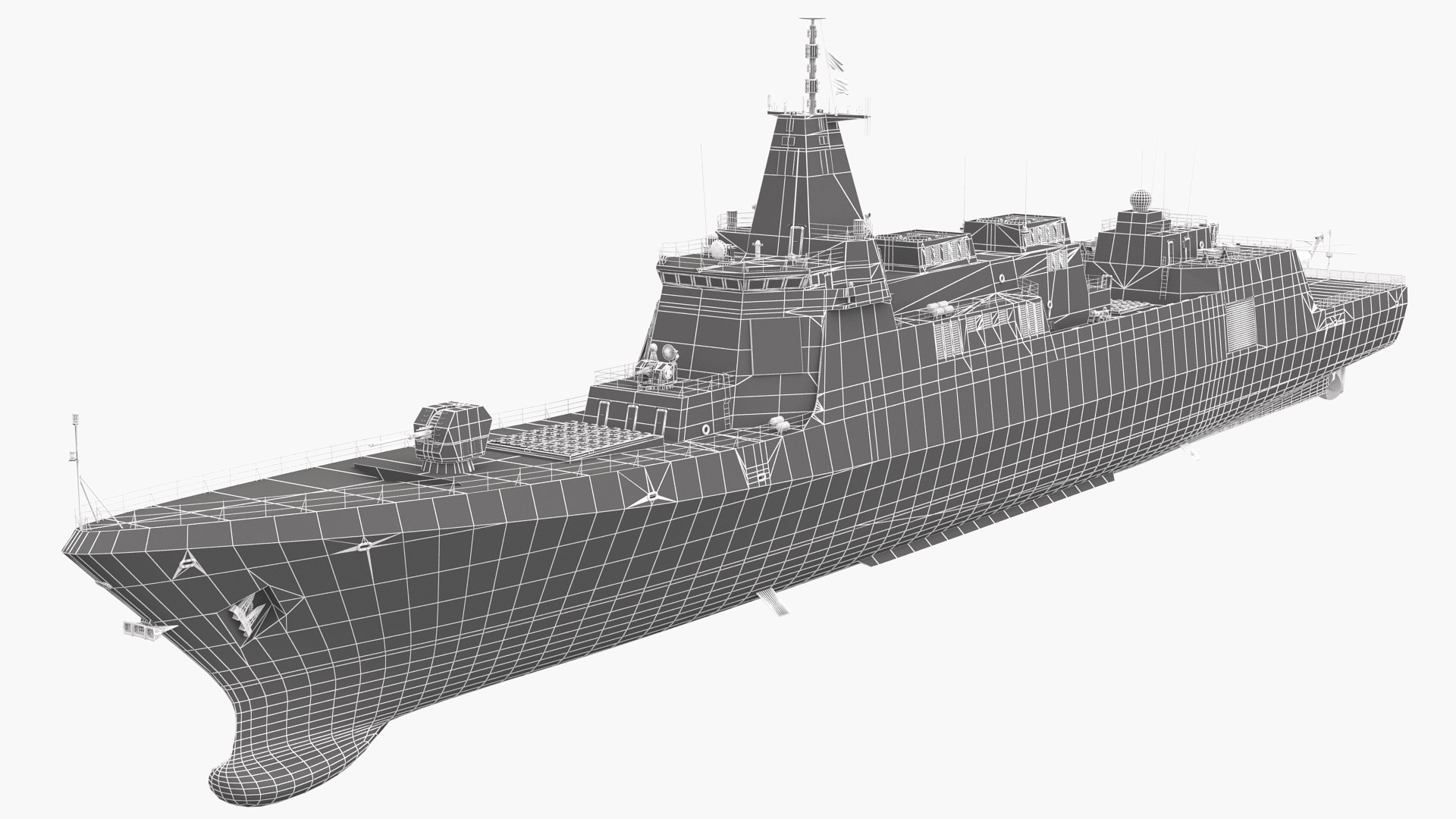 Destroyer Warship Ship 3D - TurboSquid 1639380