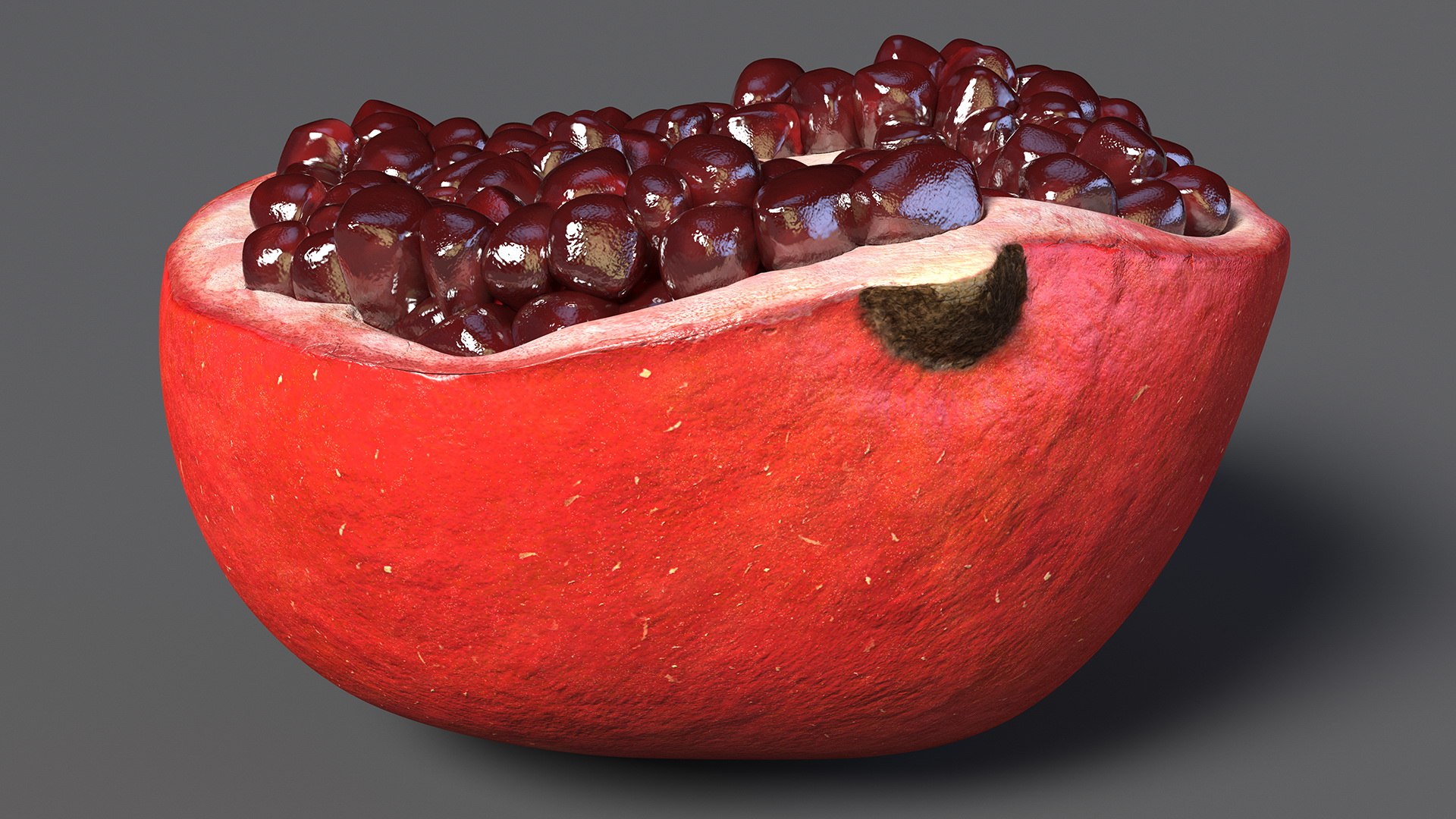 Cross Section Of Pomegranate Red Fruit 3D - TurboSquid 2117722