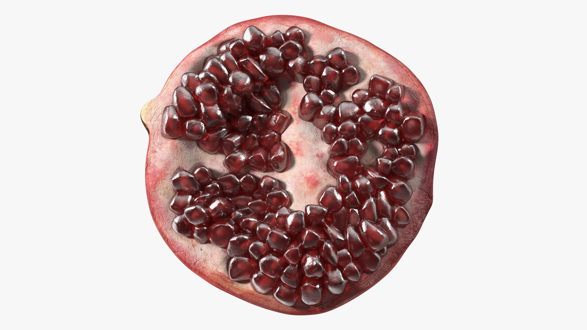 Cross Section Of Pomegranate Red Fruit 3D - TurboSquid 2117722