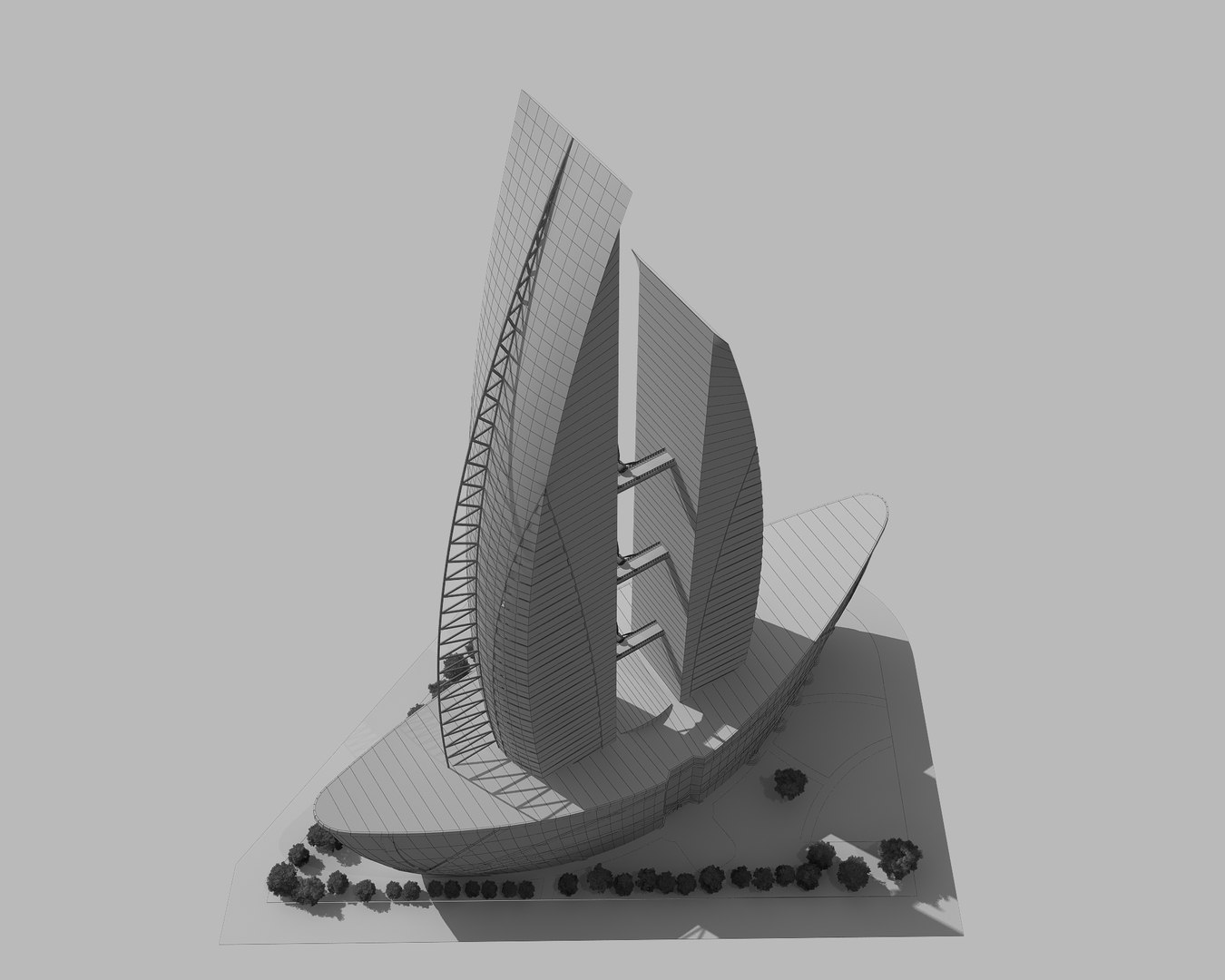 3D 0123 - Boat Skyscraper - 2Ds Drawing - 3Ds Files - TurboSquid 2236436