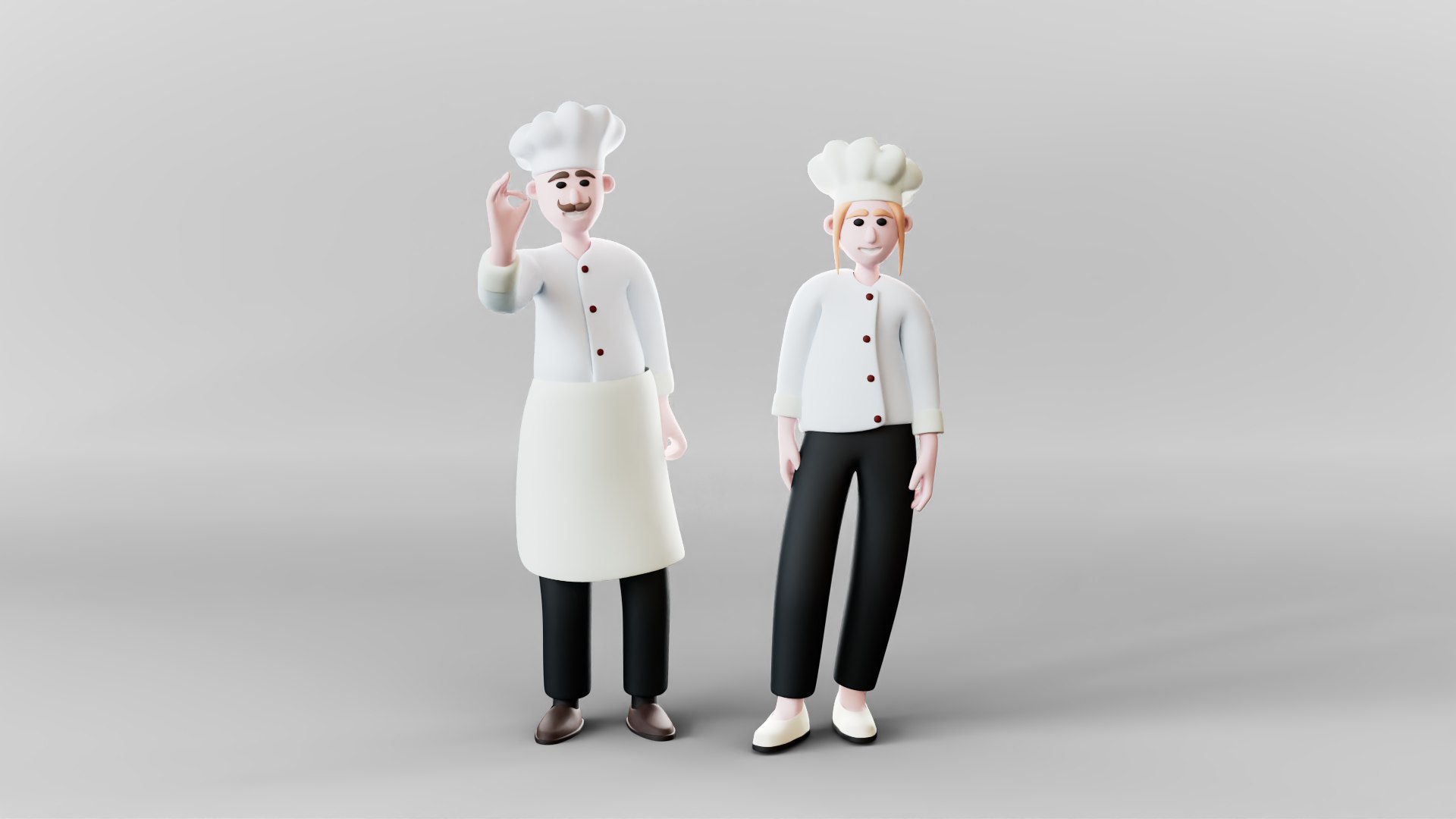 Cooks - Rigged 3D Characters 12 Animations Model - TurboSquid 2072763