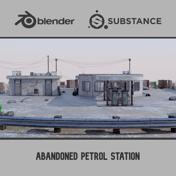 3d model gas station statoil