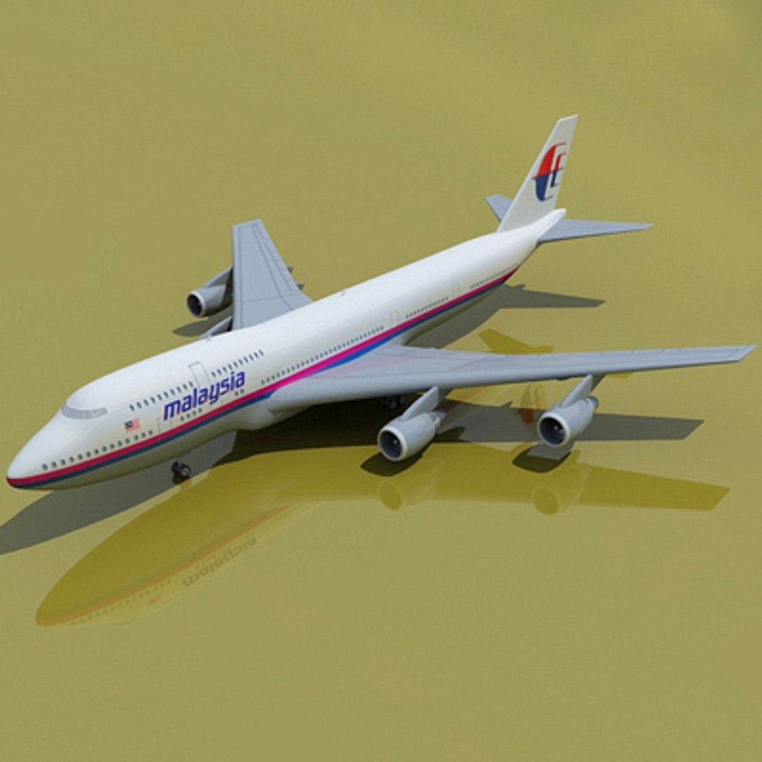 3d B 747 Malaysia Model