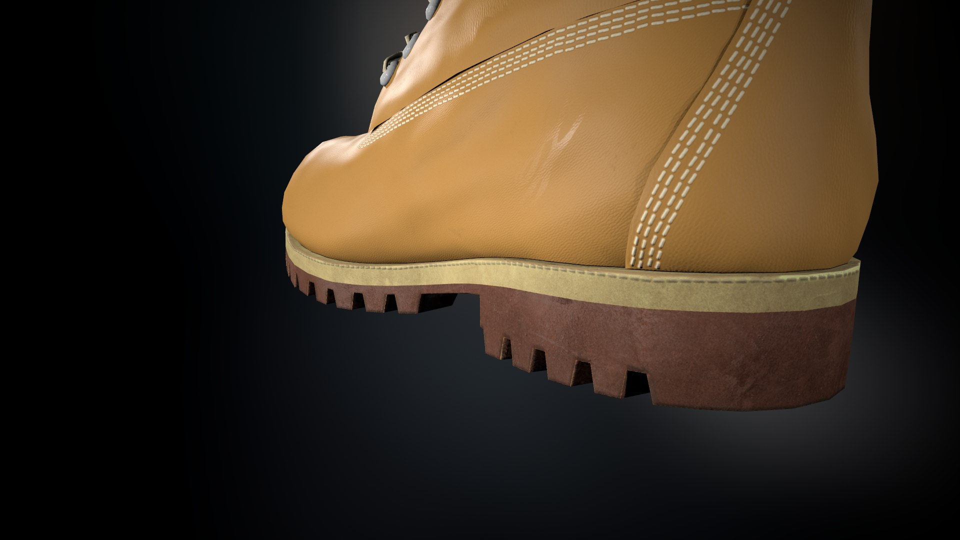 3D yellow timberland boots pbr - TurboSquid 1383901