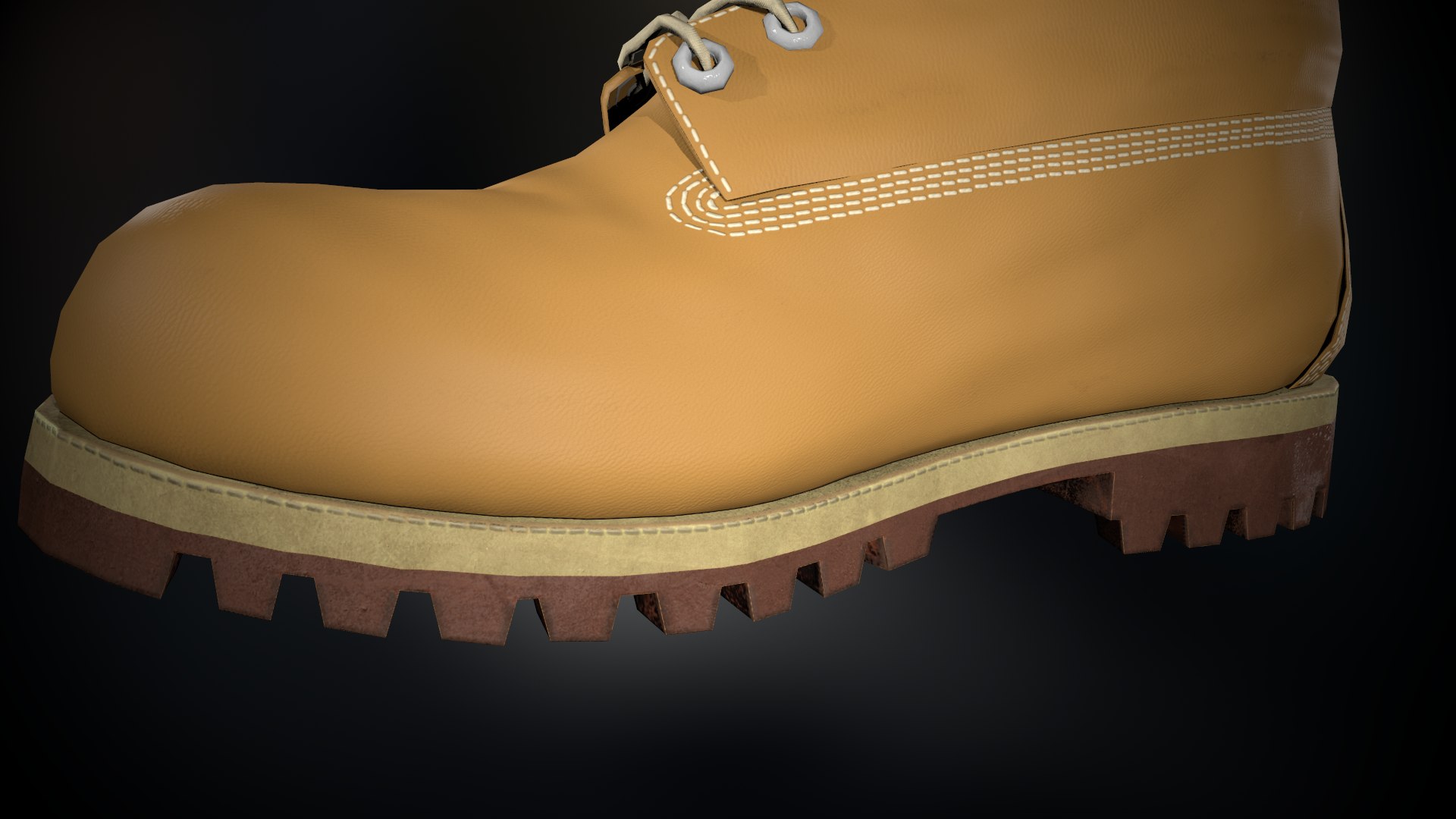 3D yellow timberland boots pbr - TurboSquid 1383901
