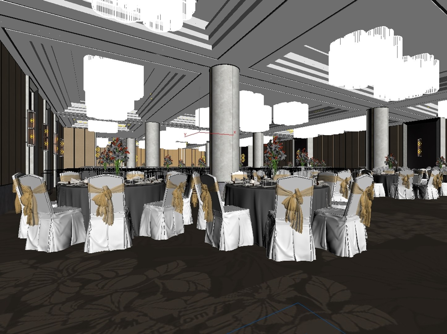 3D hall interiors model - TurboSquid 1653164