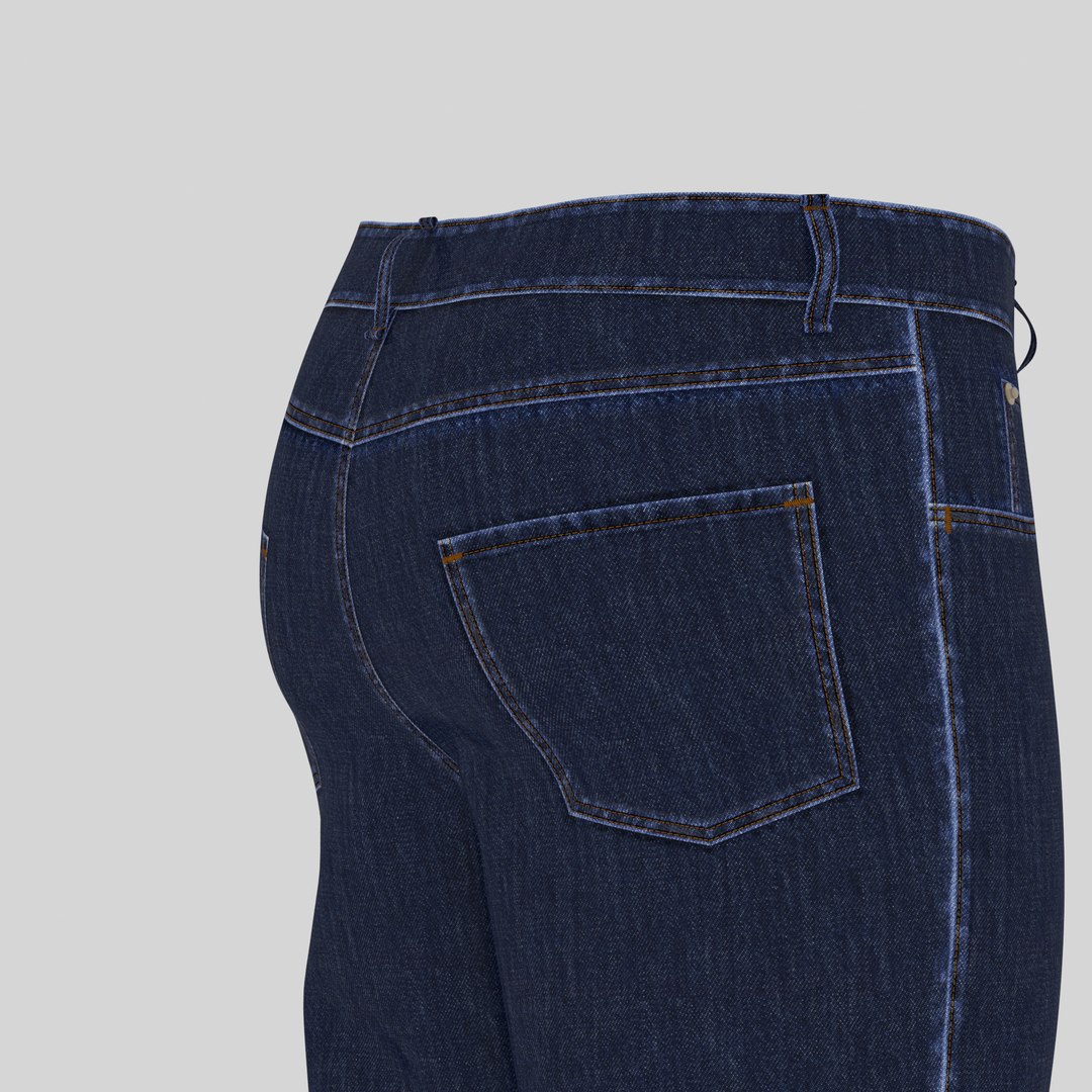 Realistic Mens Dark Blue Jeans Hi Res Textures 16 K 3D - TurboSquid 2163316