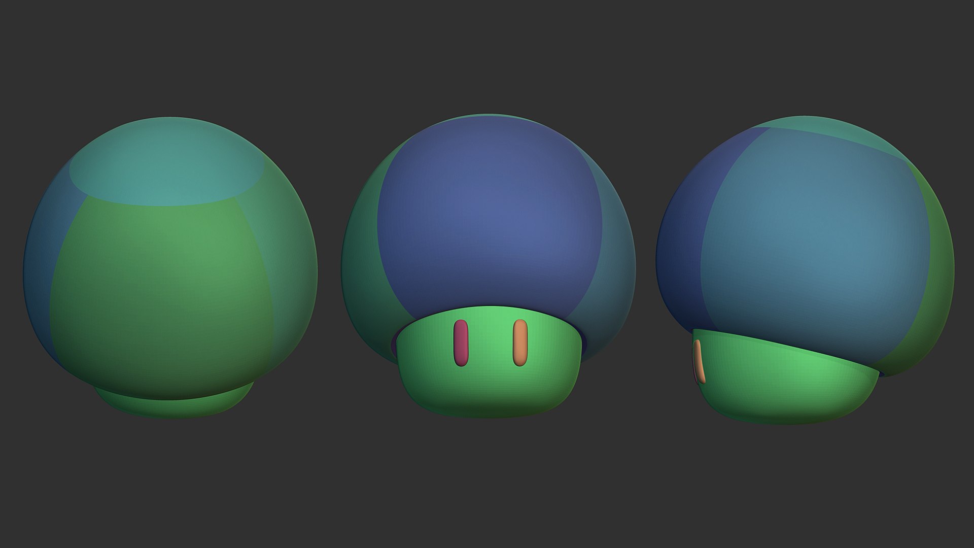 Mario bros Mushroom All Colors 3D model - TurboSquid 2060468