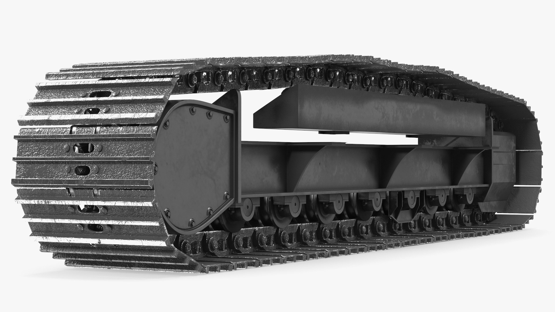 3D Bulldozer Excavator Track - TurboSquid 2141132