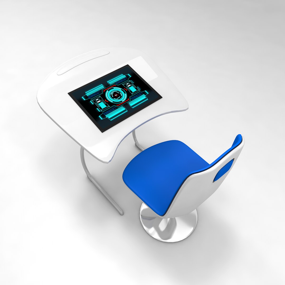 3D sci fi desk - TurboSquid 1370869