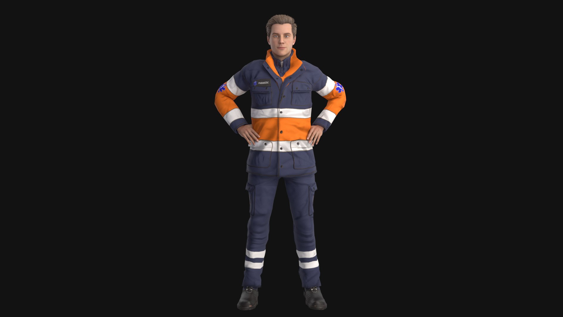 3D Paramedic Teams Rigged Model - TurboSquid 2256313