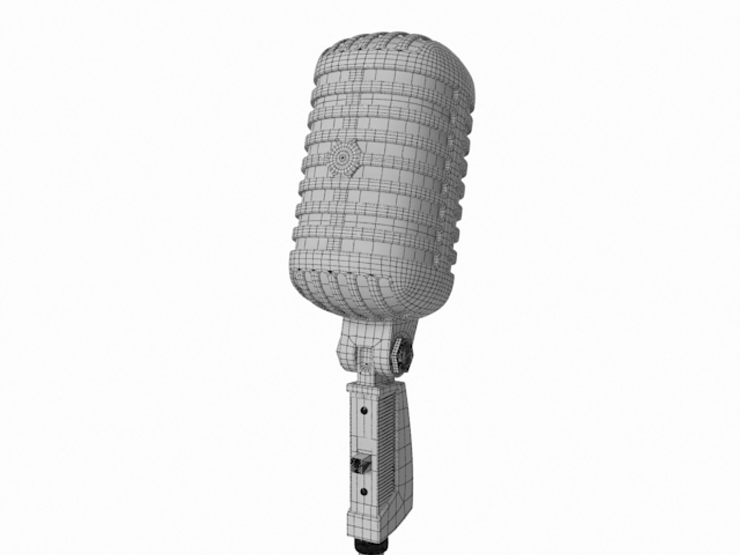3d Model Retro Microphone