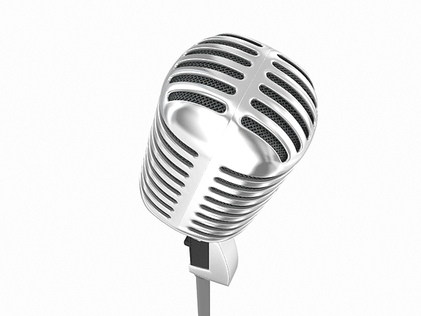 3d Model Retro Microphone
