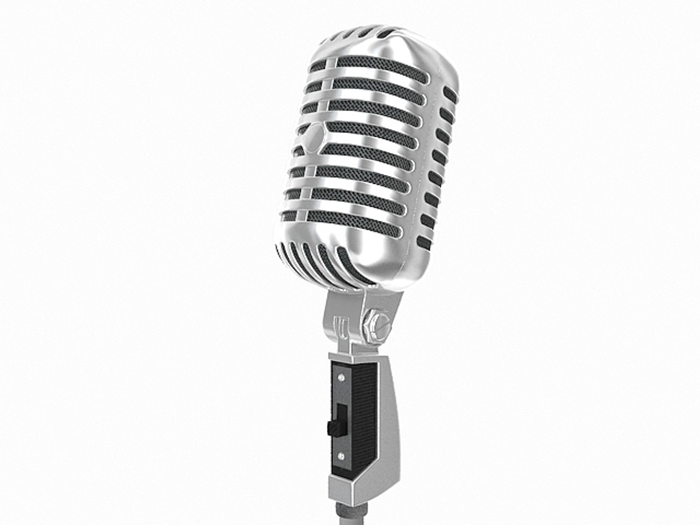 3d Model Retro Microphone