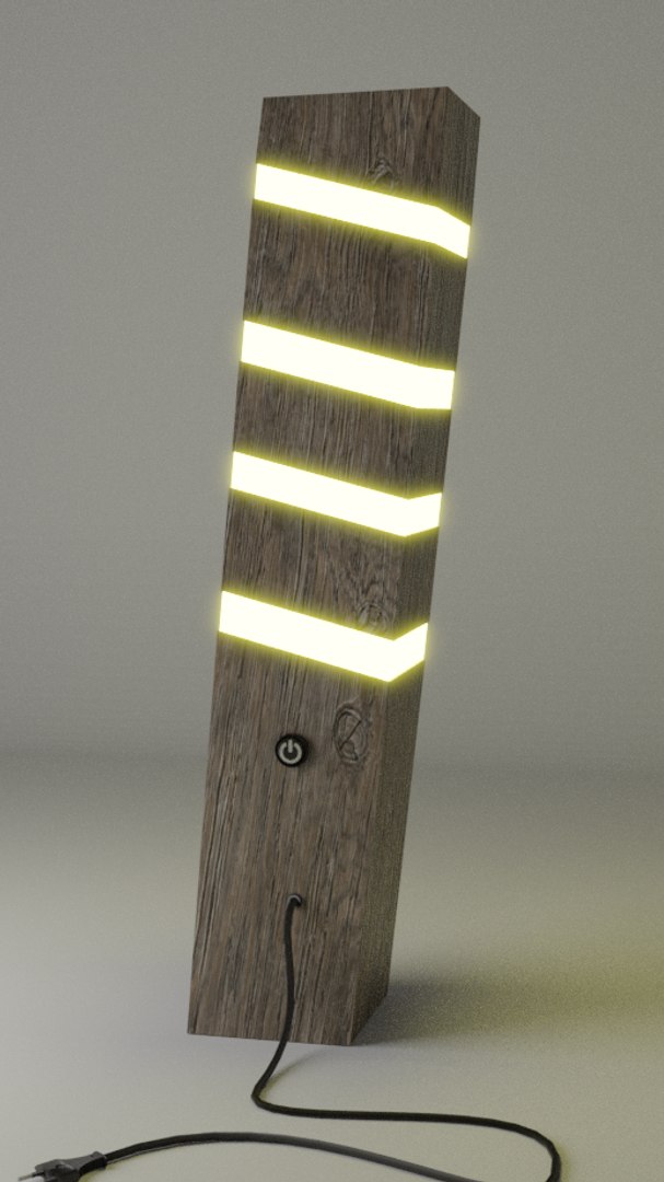 Wood lamp led 3D model - TurboSquid 1559503