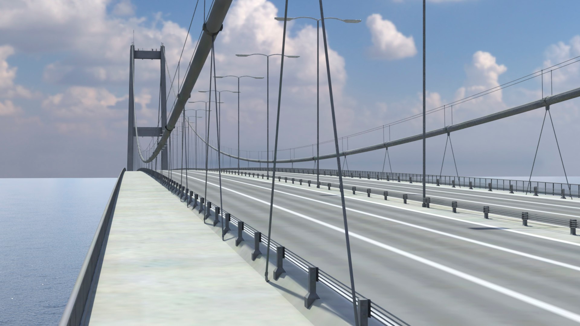 Bosphorus Suspension Bridge Structure Model - TurboSquid 2261793