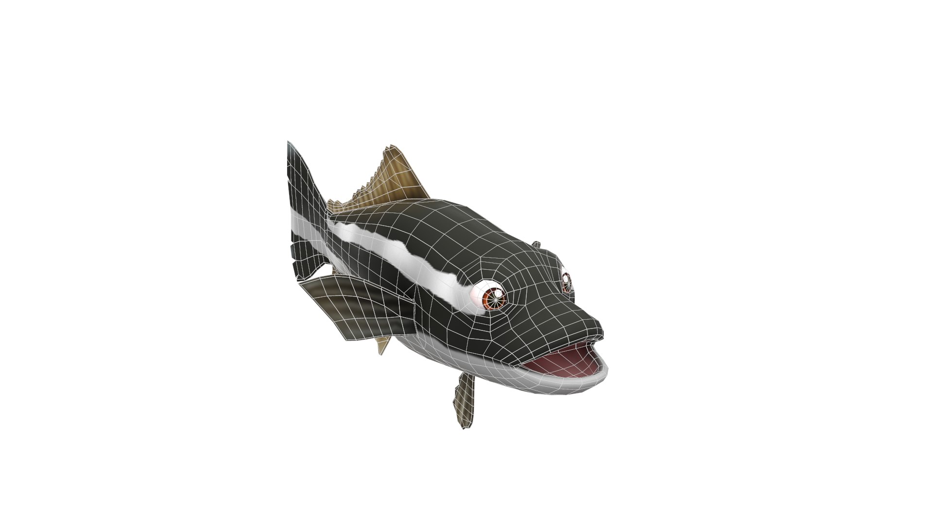 Cobia fish toon animation 3D - TurboSquid 1585551