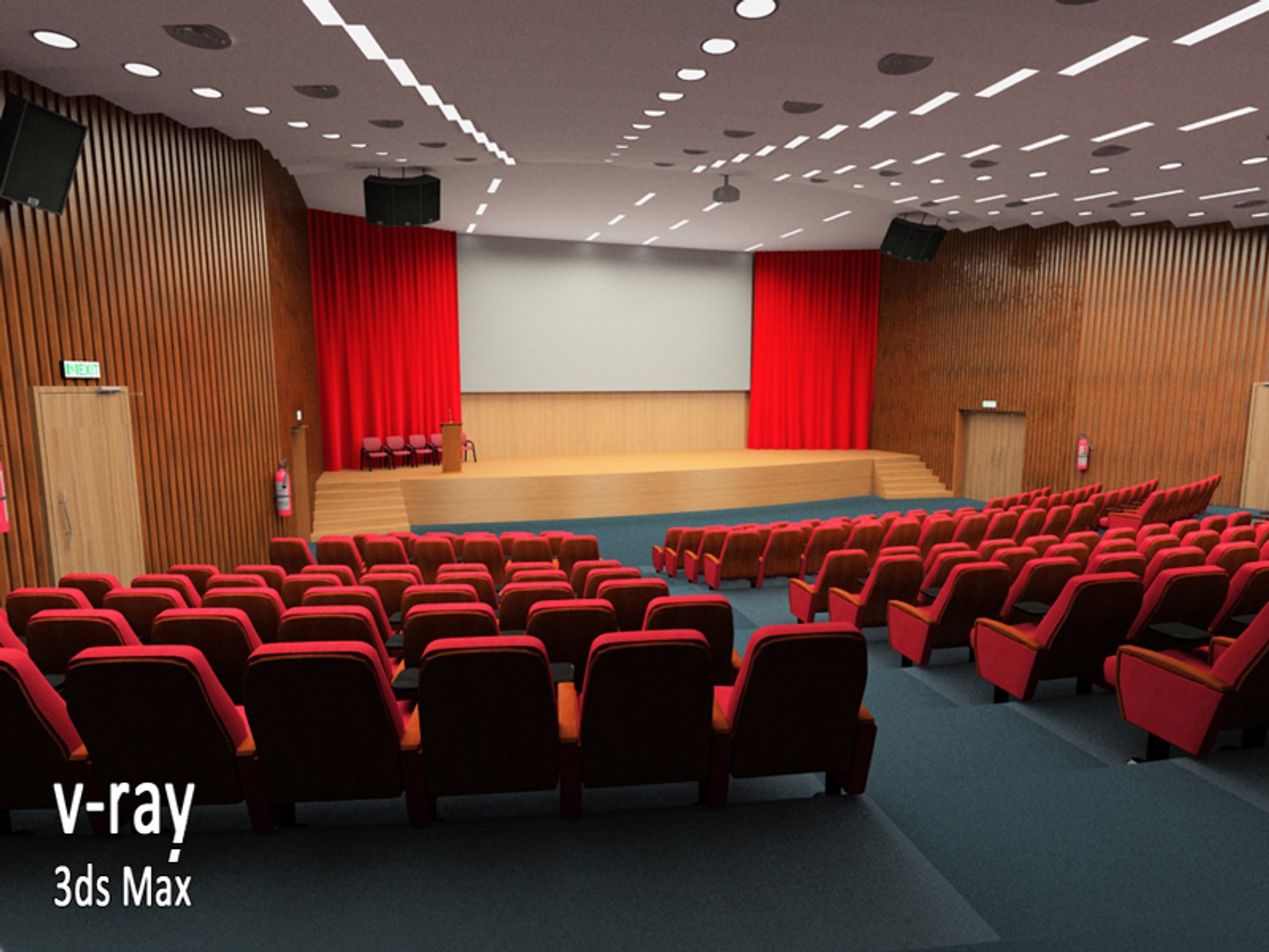 Commercial Auditorium Model - TurboSquid 2260425