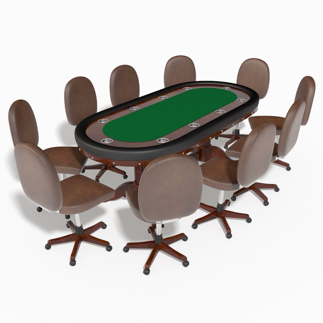 3d Tournament Poker Table Model