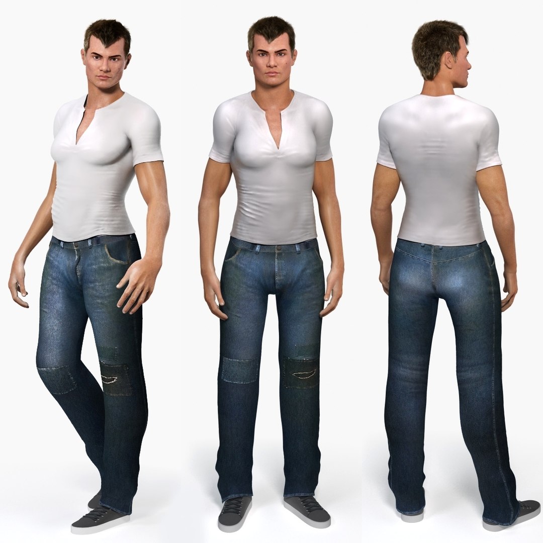 European Man Character Darrel 3d Max