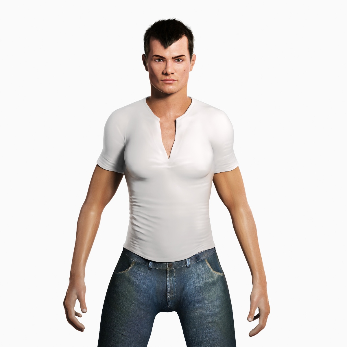 european man character darrel 3d max