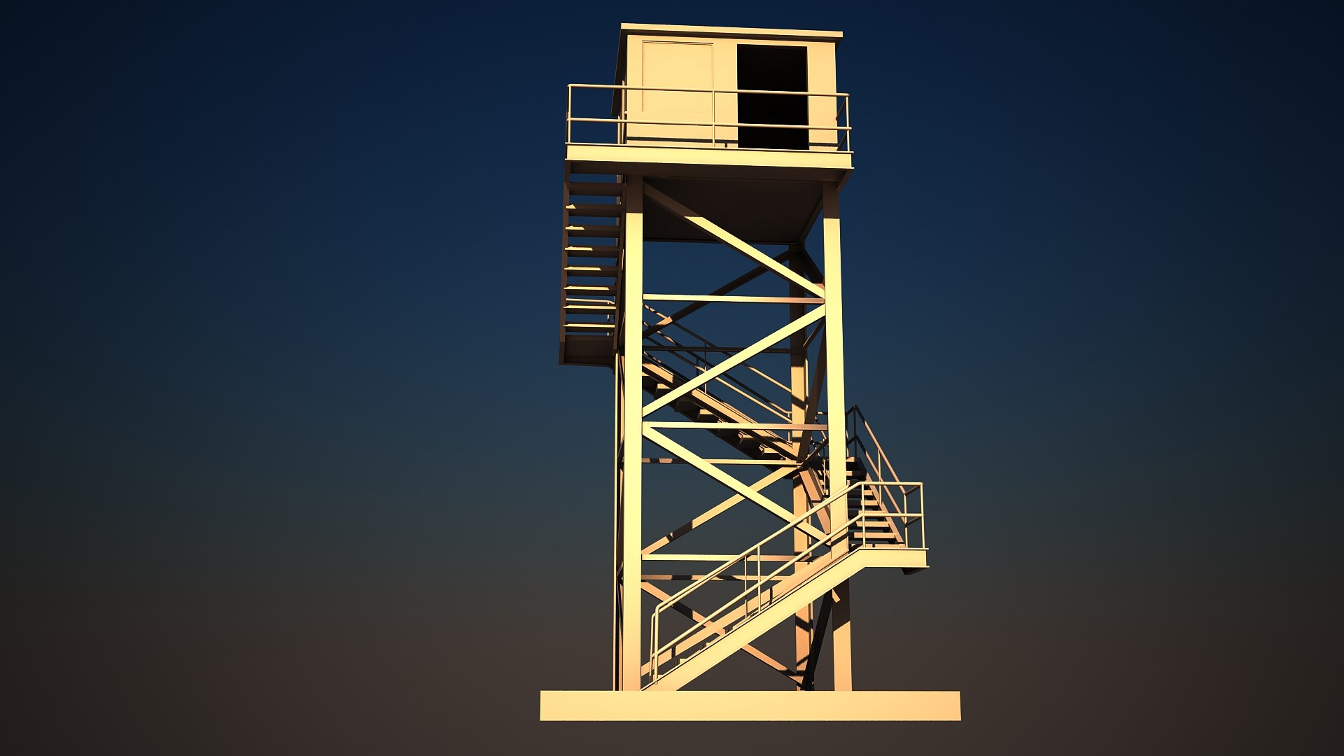 3d Watch Tower Model