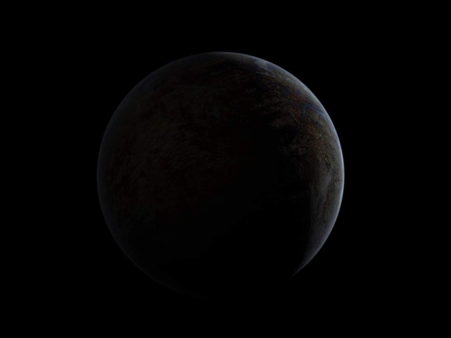 3d Barren Planet Model