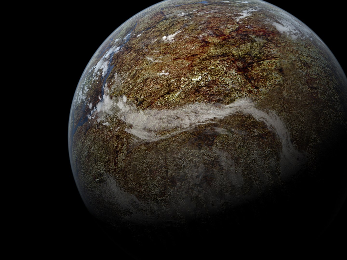 3d Barren Planet Model